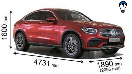 Automotive dimensions: Mercedes benz glc coupe - 2019 | SIYARAXESS